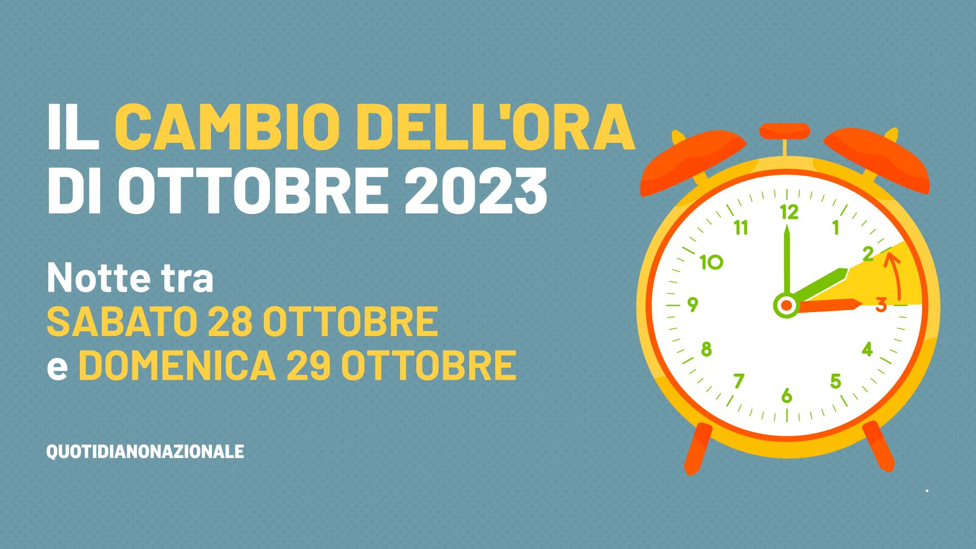 Quando cambia l'ora a ottobre 2023: data e cosa c’è da sapere. Un po ... Quando cambia l'ora a ottobre 2023: data e cosa c’è da sapere. Un po ...